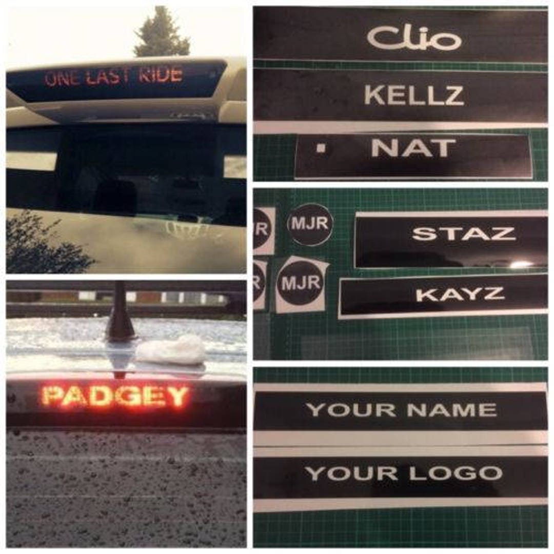 Fiesta Zetec S ST MK6 2002-2008 name/logo 3rd Brake Vinyl Car Sticker ...
