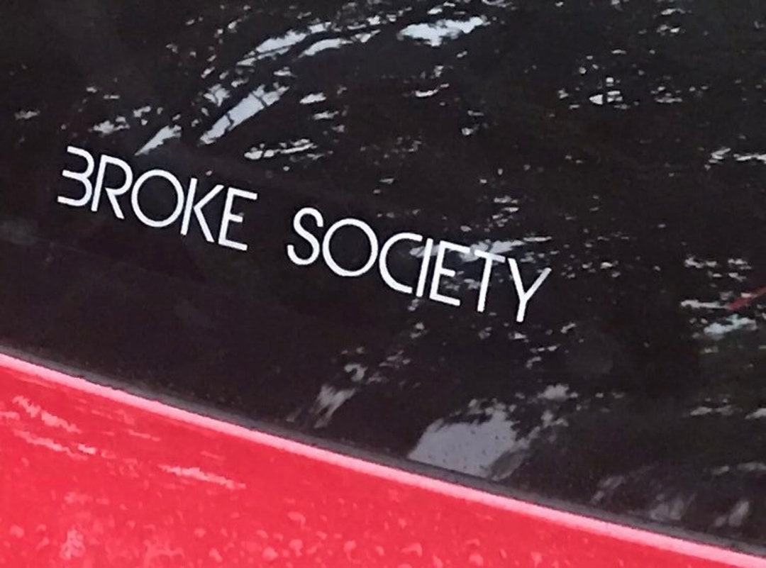 Adesivo per parabrezza Broke Society JDM Vinyl Stance VDUB Drift ...