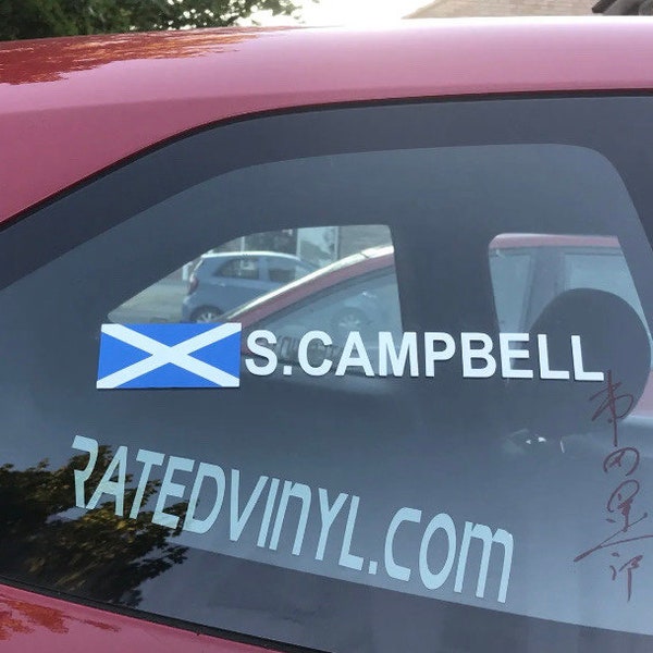 Rally Name Sticker - Etsy