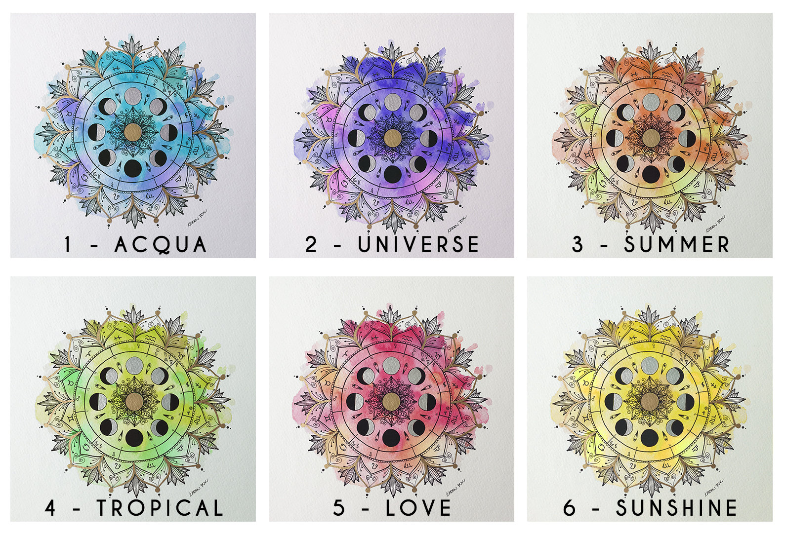 Astrology Natal Chart Mandala Fine Art Giclée - Etsy