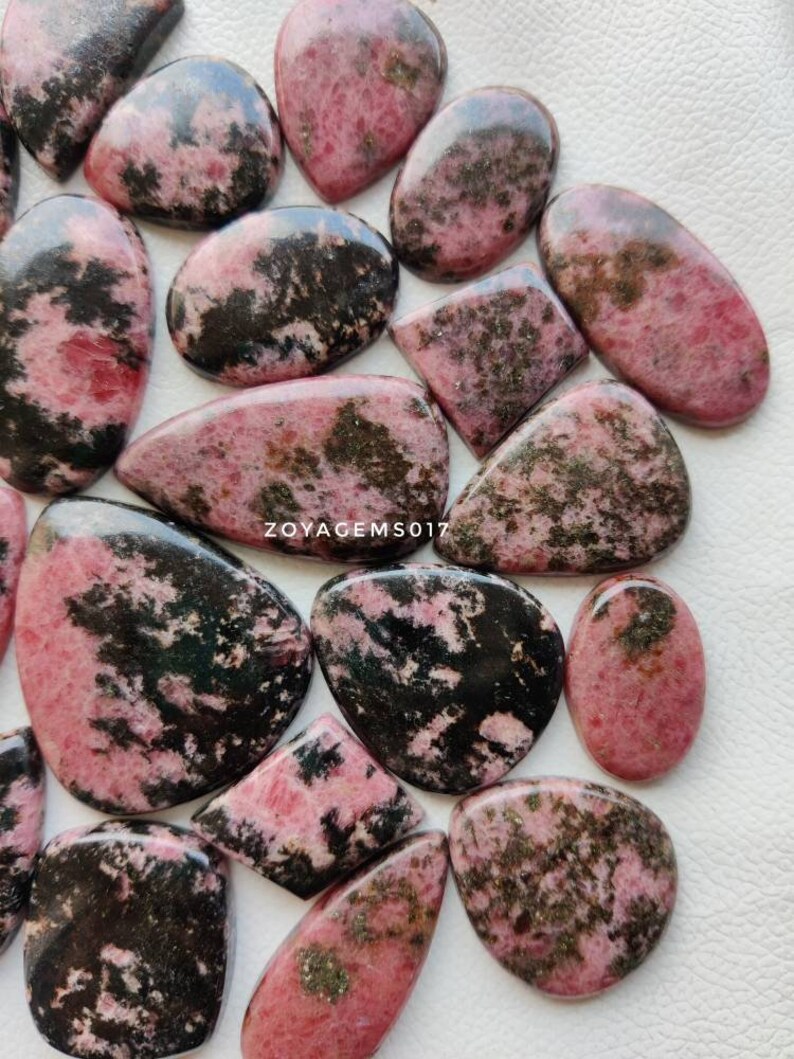 Rhodonite Cabochon for Making Jewelry - Etsy