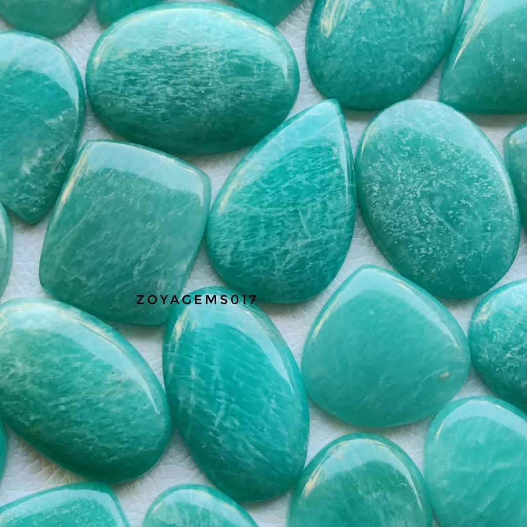 Green Amazonite Cabochons Amazonite Gemstone Amazonite - Etsy