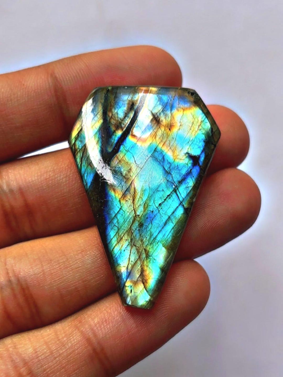 Spectrolite Labradorite Gemstone Cabochon – Coffin Cut, 14 Gram - Etsy