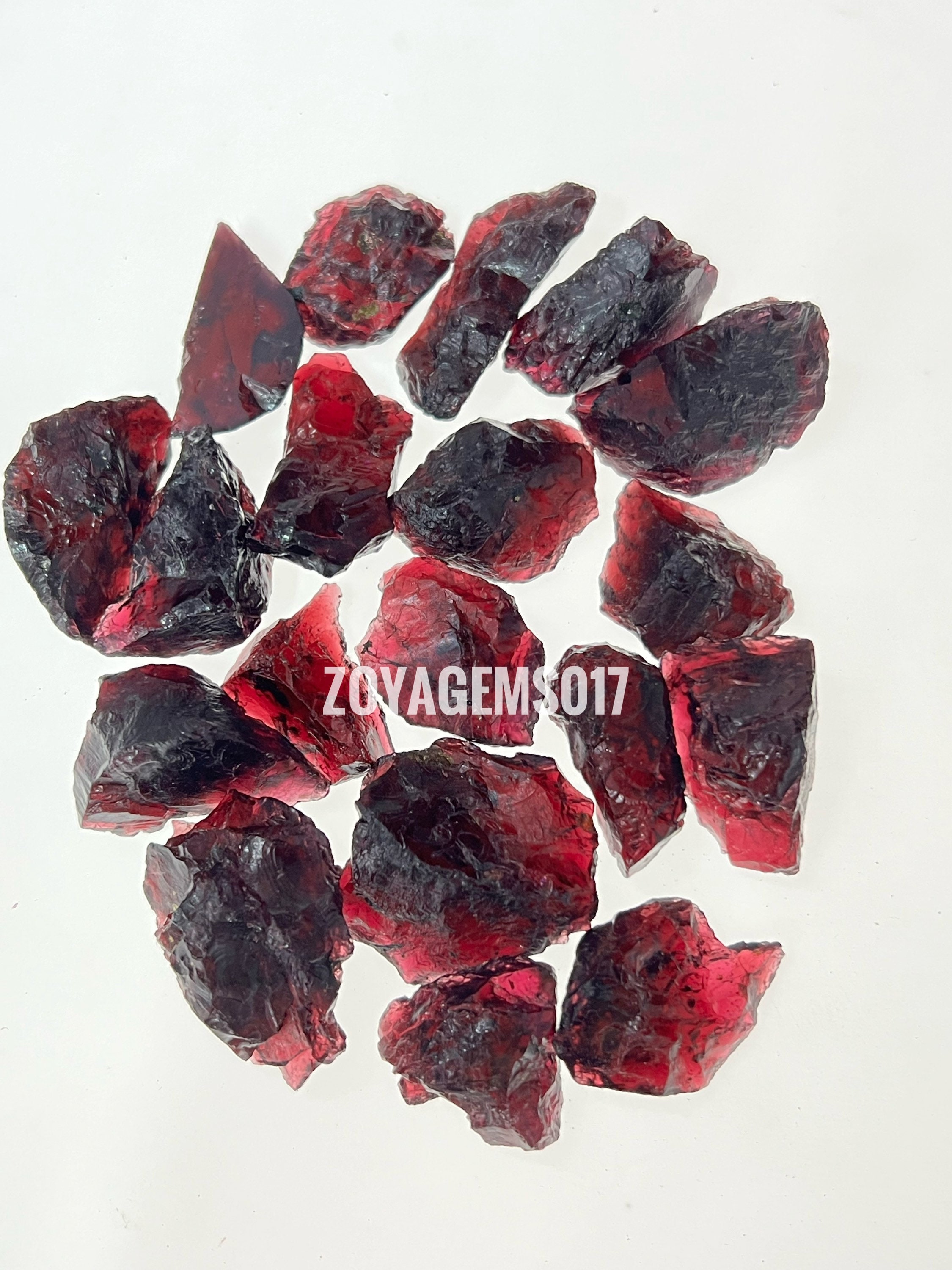 Raw Garnet Gemstone: Natural Rough Red Garnet Crystals (10-20mm)-garnet ...