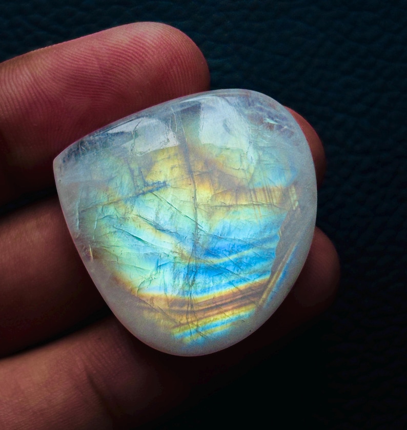 Rainbow Moonstone Cabochon Lot: AAA Grade Gemstone for Jewelry Making ...