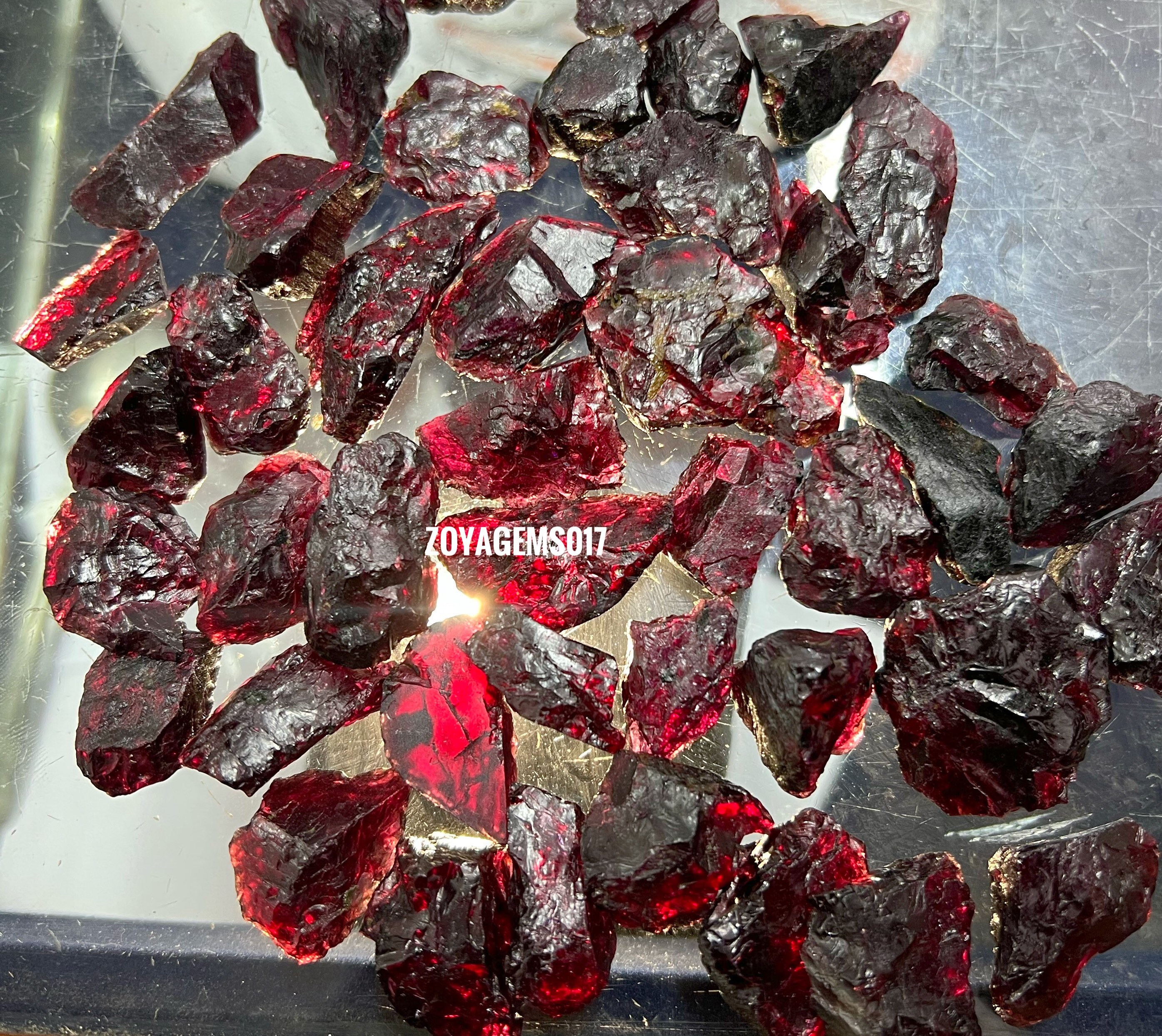 Raw Garnet Gemstone: Natural Rough Red Garnet Crystals (10-20mm)-garnet ...