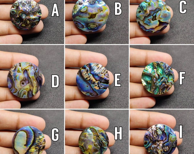 ABALONE SHELL ROUND Abalone Shell Cabochons 100%natural Abalone Shell ...