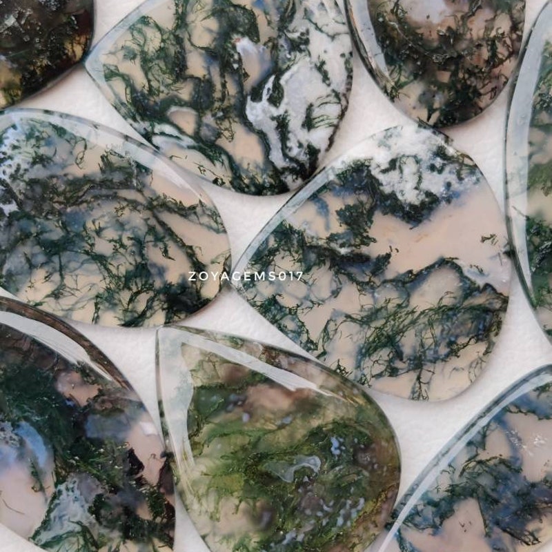 Moss Agate Cabochon - Etsy