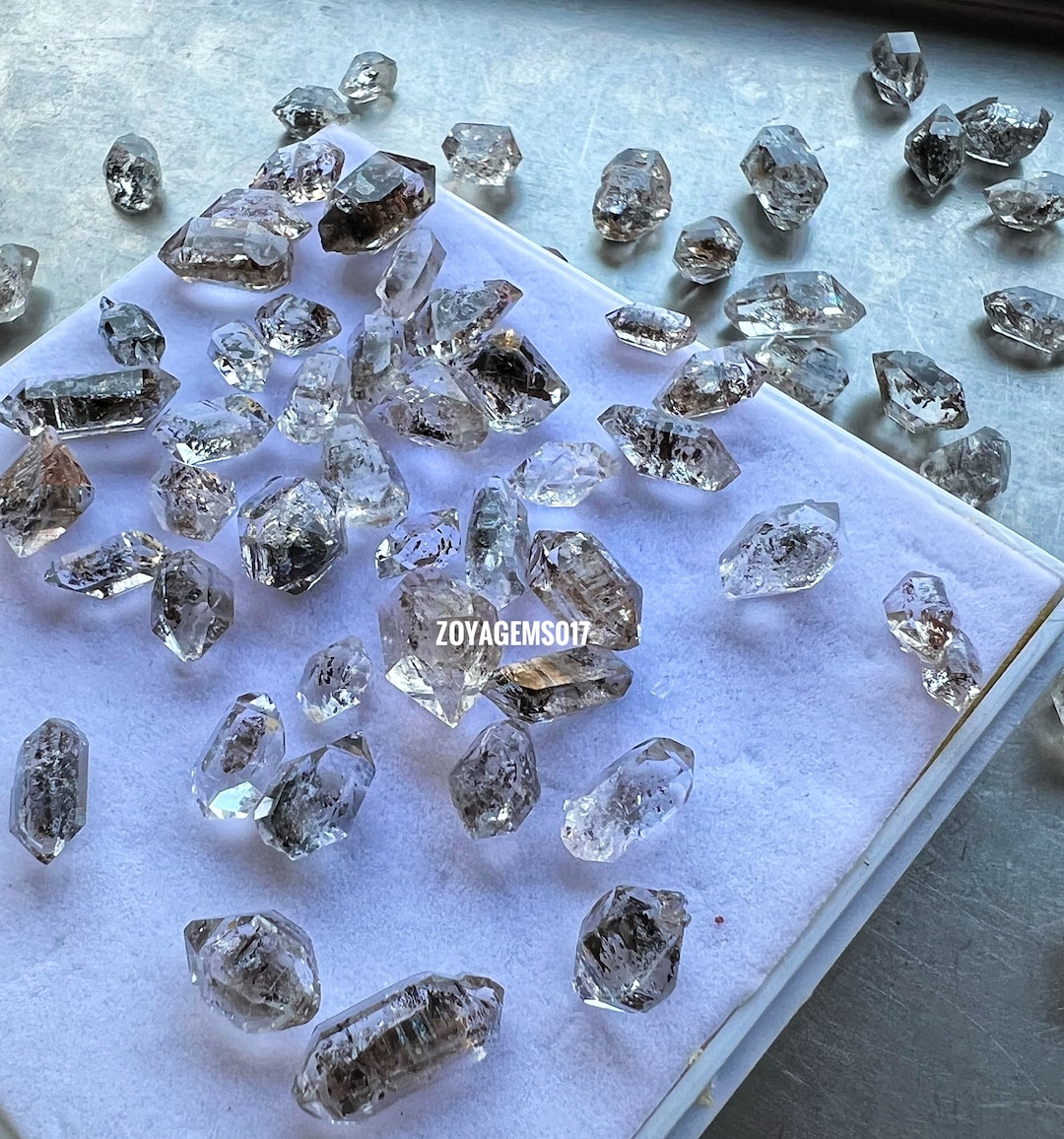 Natural Herkimer Diamond, Rough Stone Herkimer Diamond Quartz Crystals ...