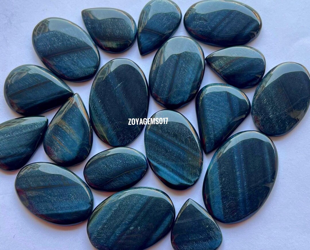 AAA Blue Tiger Eye Cabochons – Hawk Eye Loose Gemstone Jewelry - Etsy