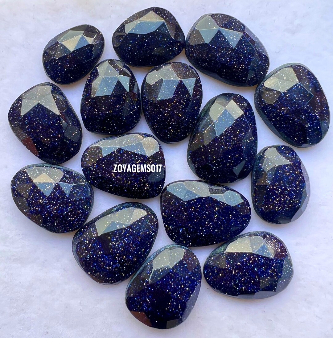 10pcs Pack of Blue Goldstone Rosecut Cabochon for Making Jewelry - Etsy
