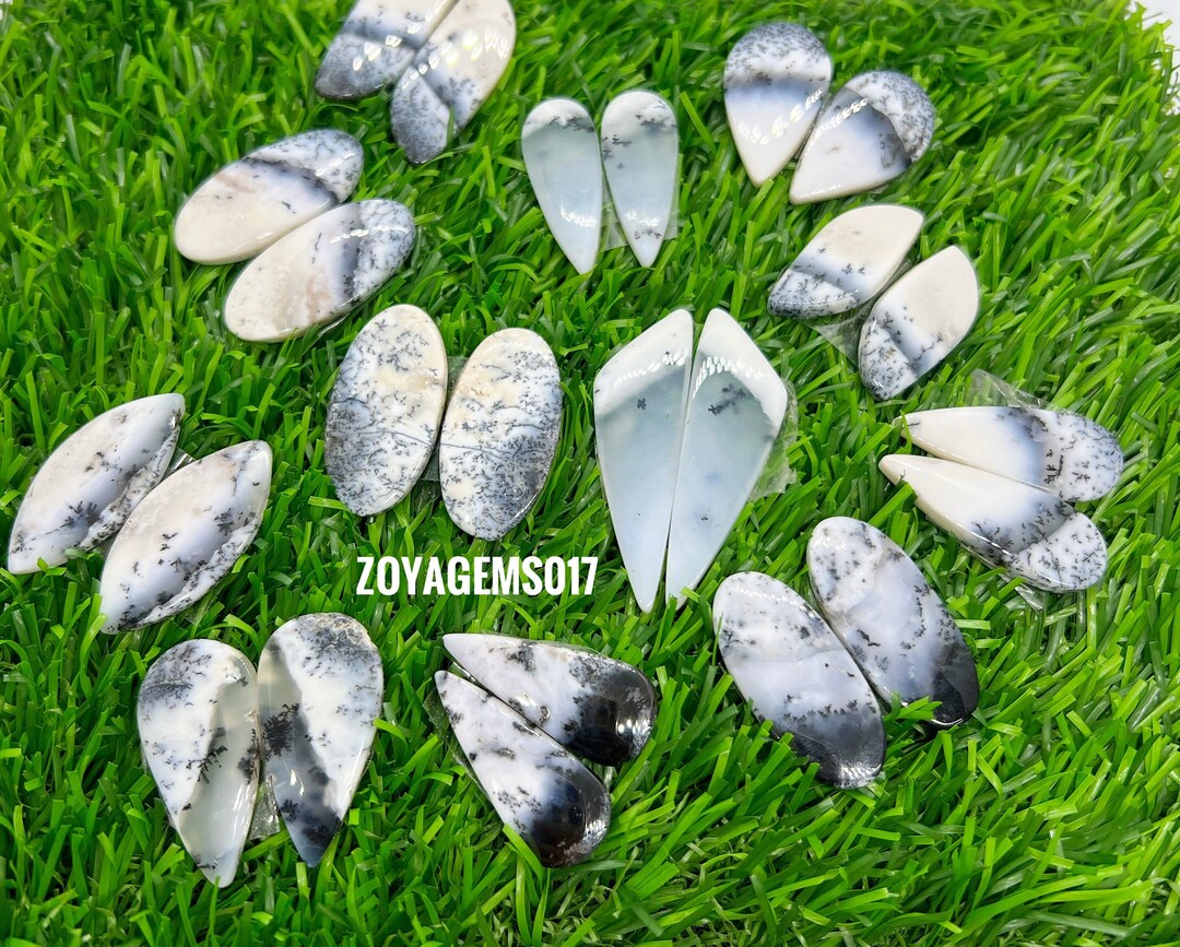 DENDRITIC Agate Pairs Lot Gemstone Pairs_ Dendrite Agate Pairs wholsale ...