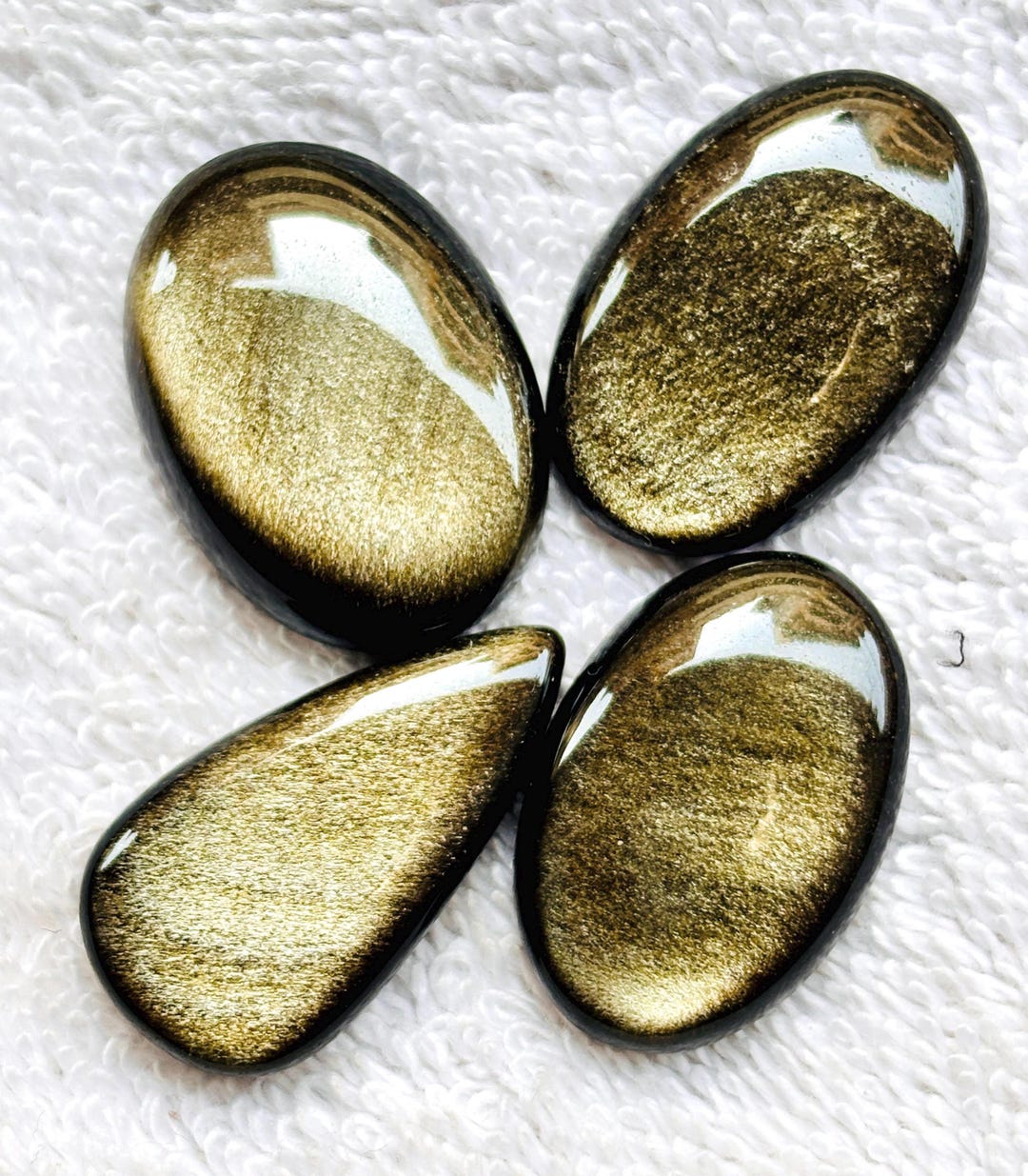 High Quality Amazing Gold Sheen Obsidian Cabochon Lot- Wholesale ...
