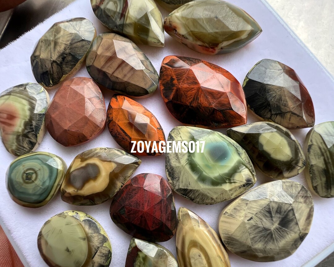Imperial Jasper Rose Cut Natural Imperial Jasper-loose Imperial Jasper ...