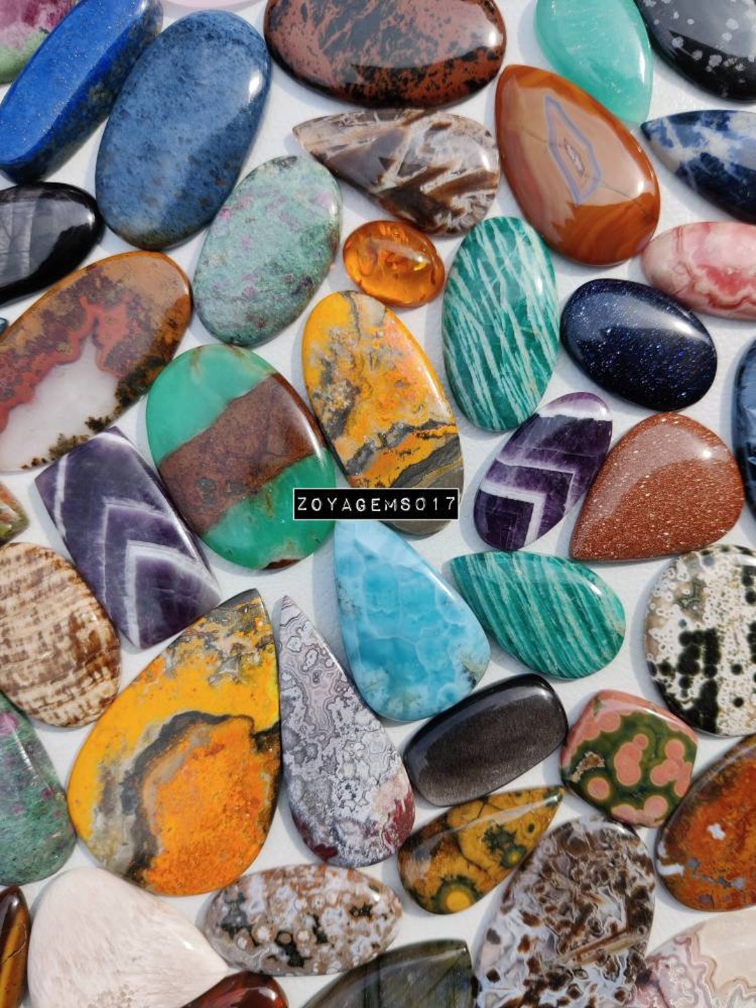 Mix Stones Cabochon Crystals Natural Mixed Gemstone Cabochon by Weight ...