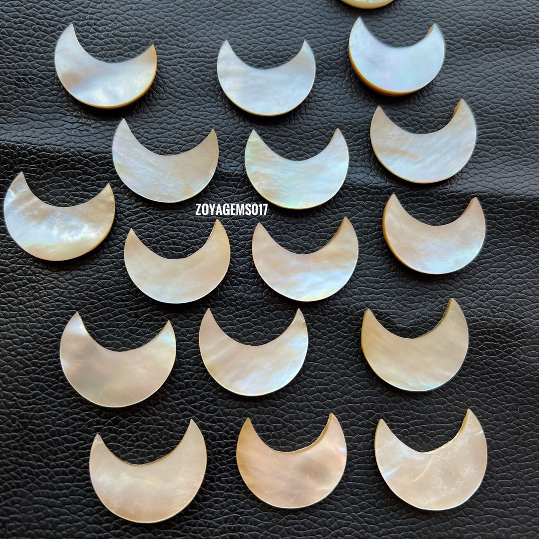 Mother of Pearl Moon White Shell Gemstone M.o.p Shell Moon Jewellery ...