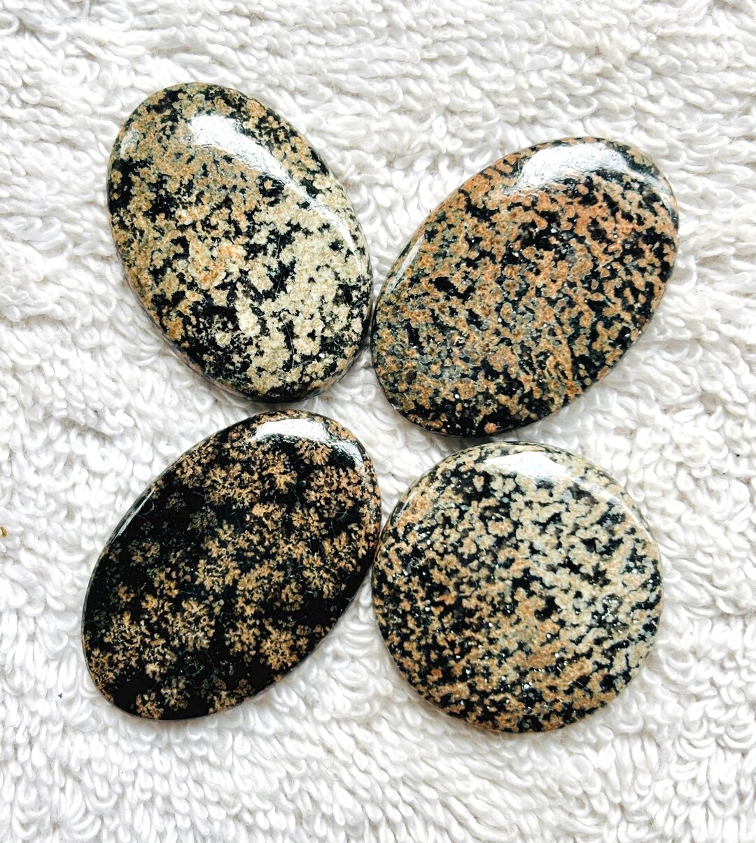 Amazing Flower Obsidian Cabochon Flower Obsidian Jewelry jewelry Making ...