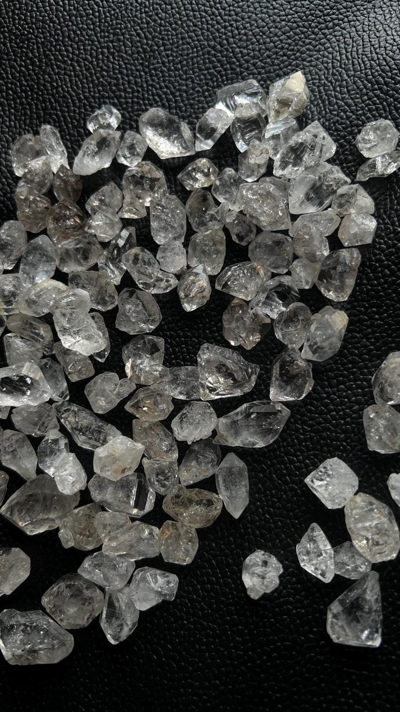 Rough Herkimer Diamond Quartz Crystals: Jewelry Making Lot (10-25mm ...
