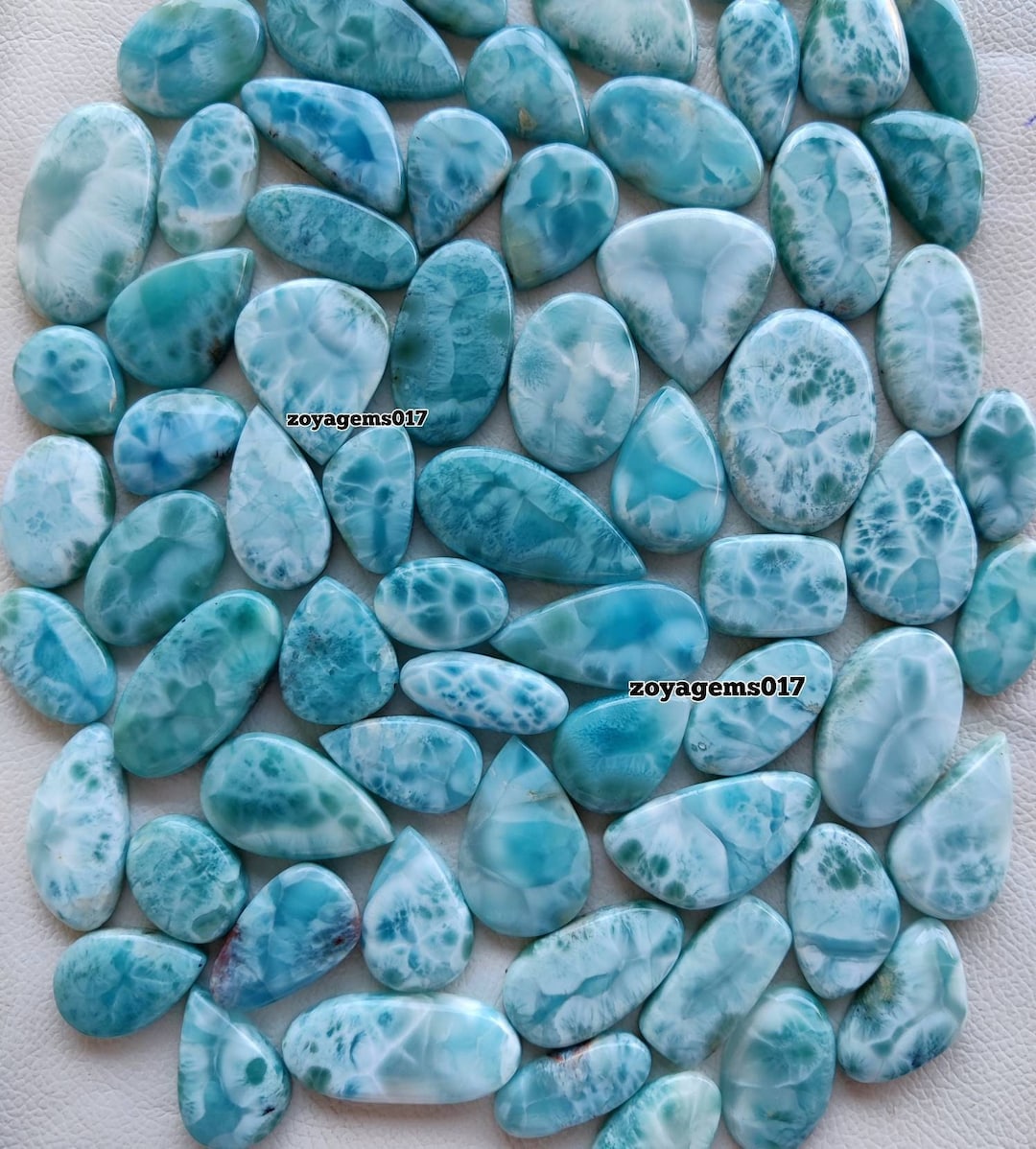 Larimar Cabochon Larimar Gemstone Larimar Ring Mix Shape Larimar ...