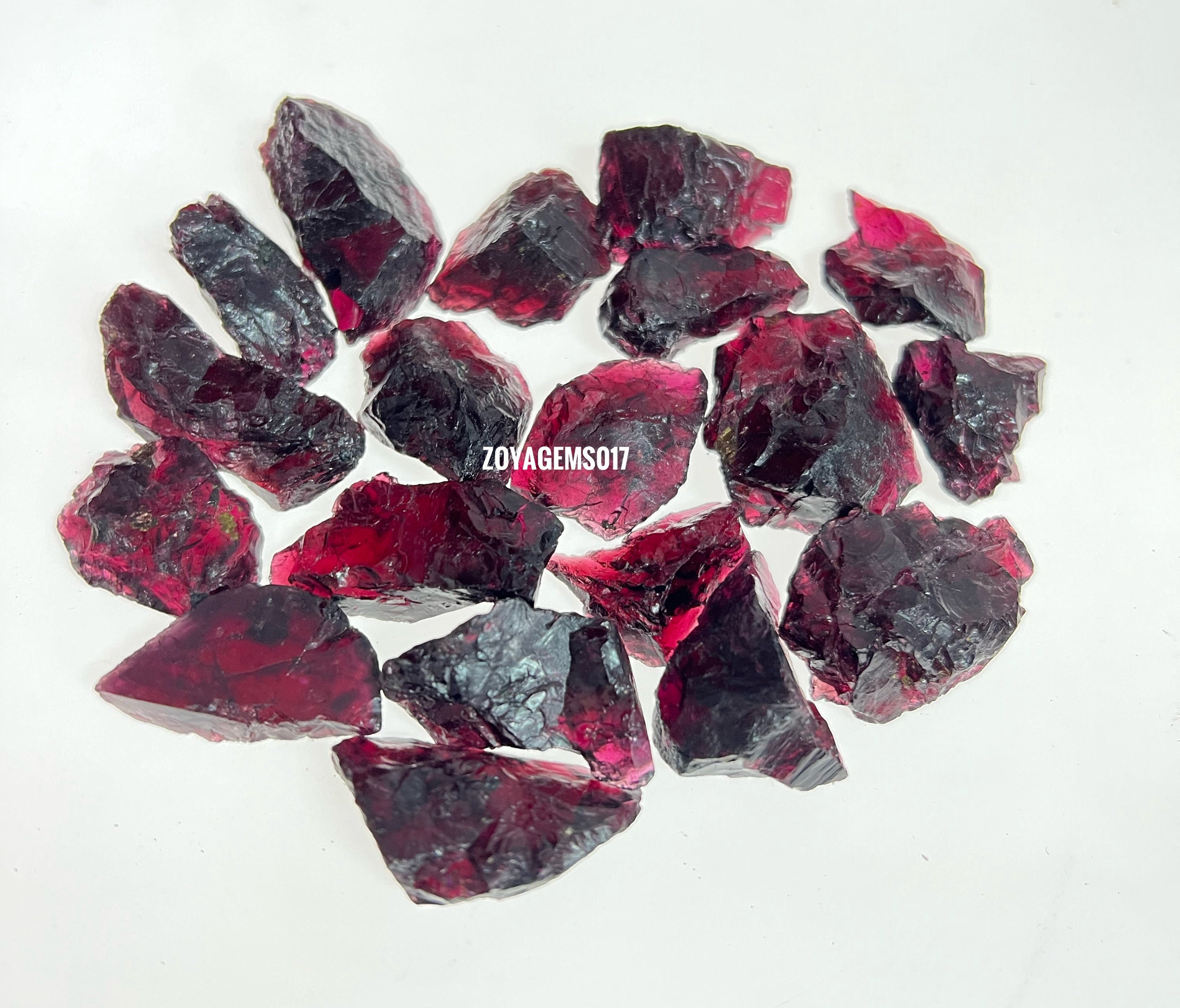 Raw Garnet Gemstone: Natural Rough Red Garnet Crystals (10-20mm)-garnet ...