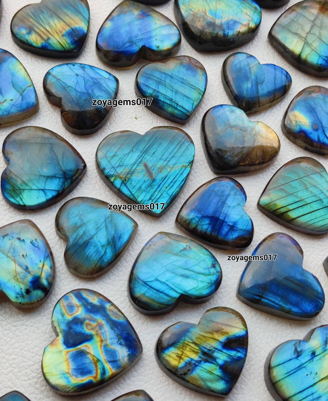 Labradorite Crystal Heart Cabochon, Jewelry Making, Gemstone Cabs - Etsy