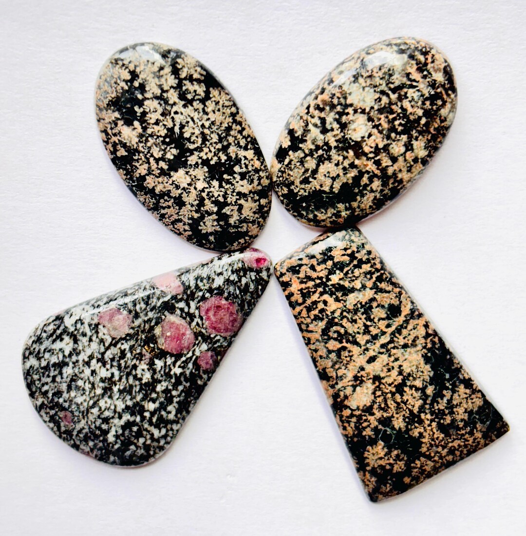 Amazing Flower Obsidian Cabochon - Flower Obsidian Jewelry -jewelry ...