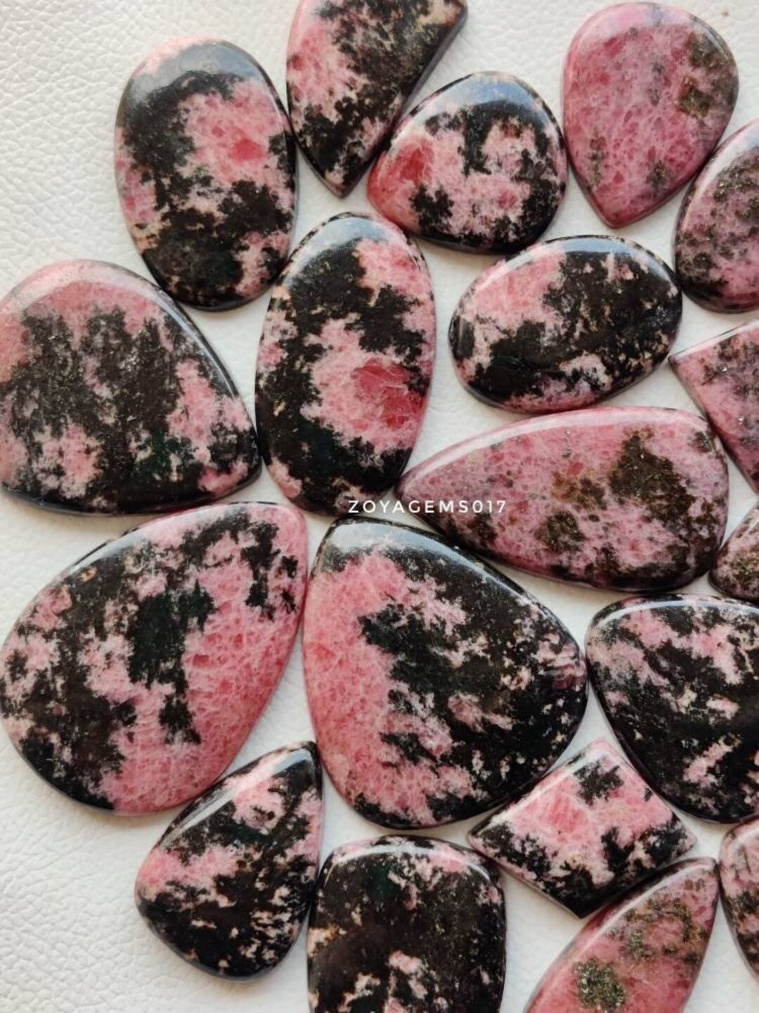 Rhodonite Cabochon for Making Jewelry - Etsy