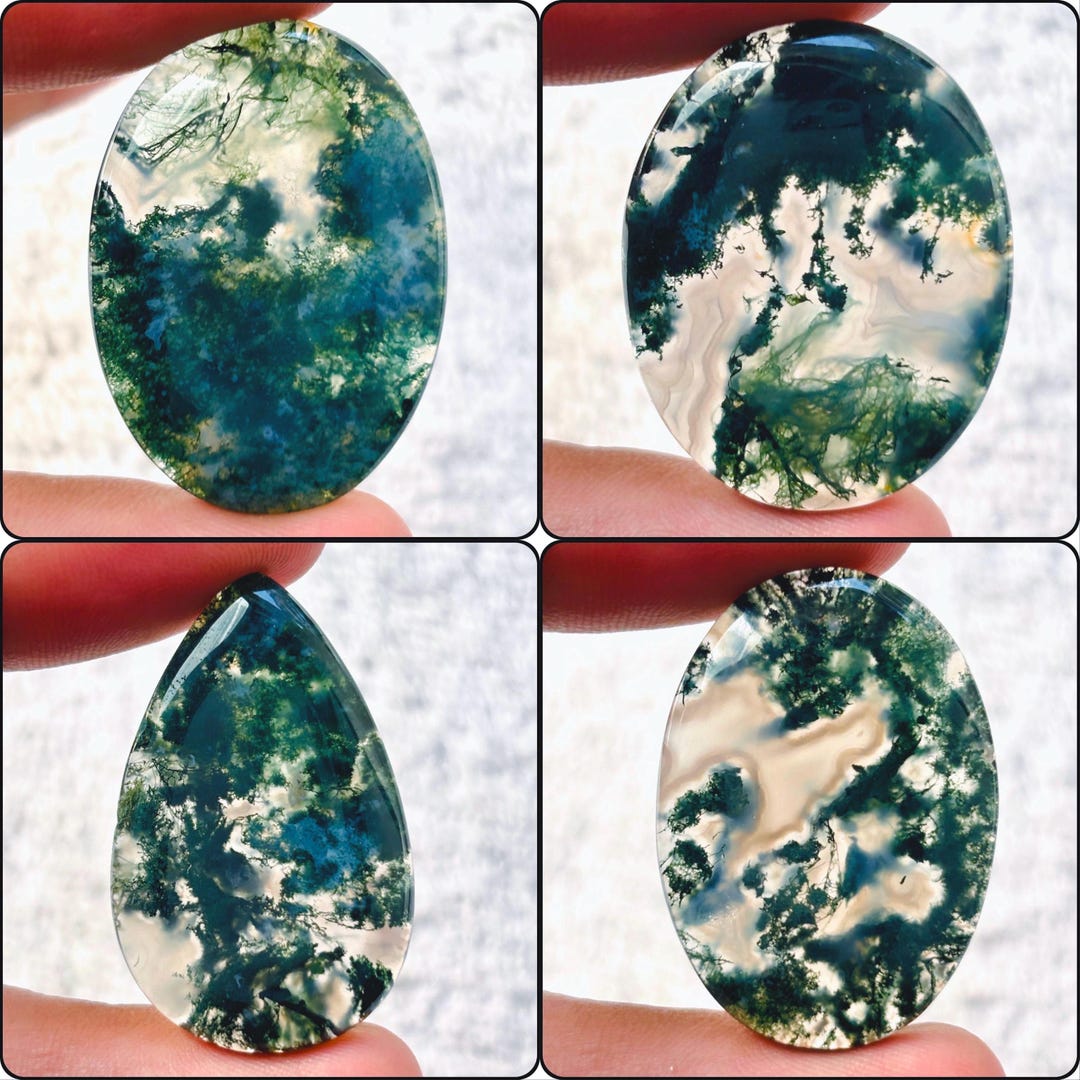 New Amazing Structure Moss Agate Cabochon- Wholesale Gemstone Cabochon ...