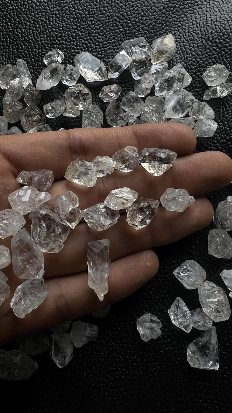 Rough Herkimer Diamond Quartz Crystals: Jewelry Making Lot (10-25mm ...