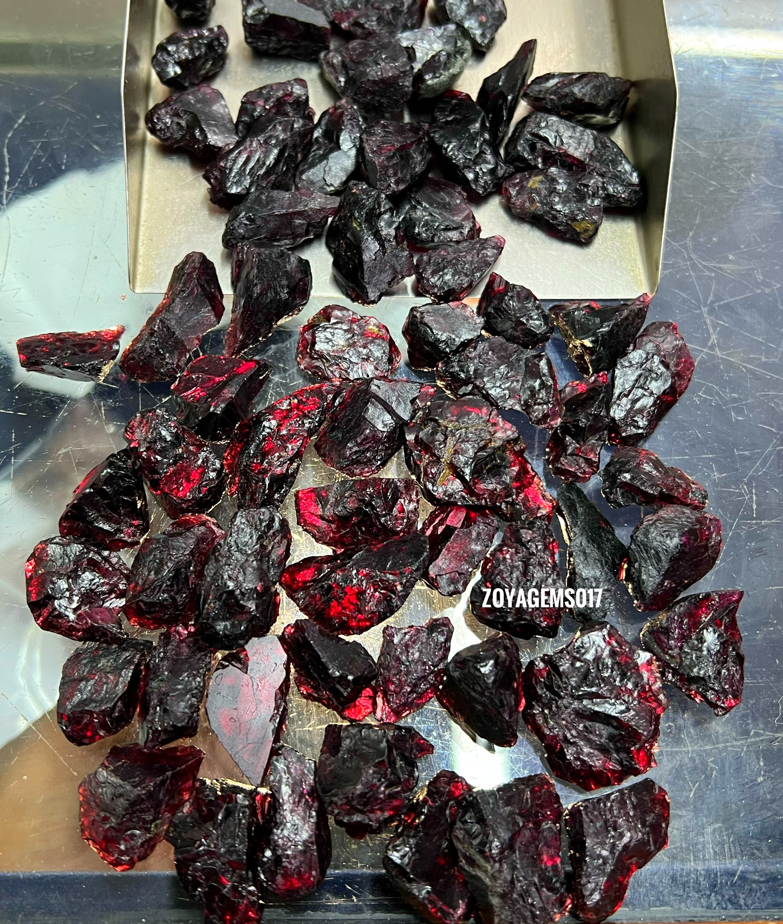 Raw Garnet Gemstone: Natural Rough Red Garnet Crystals (10-20mm)-garnet ...