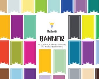 Pennant Flag Clipart - Etsy