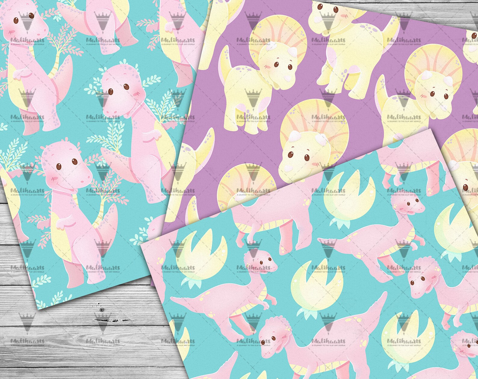 Dinosaur Digital Paper Dinosaurs Patterns Baby Dino for Kids - Etsy