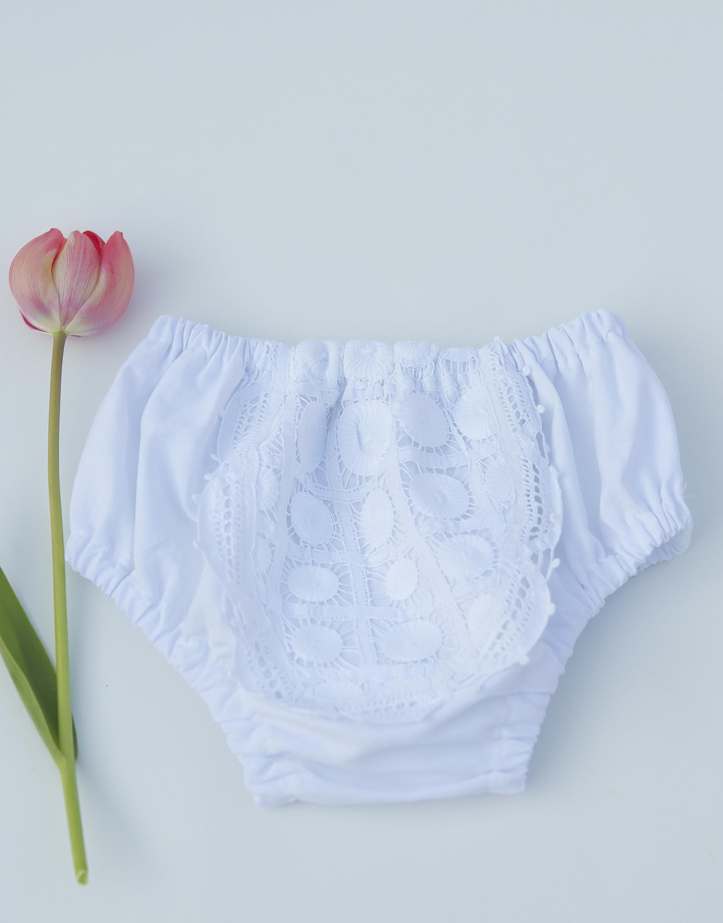 Girl Frilly Knickers Embellished With Handmade Lace Trims 100% Cotton ...