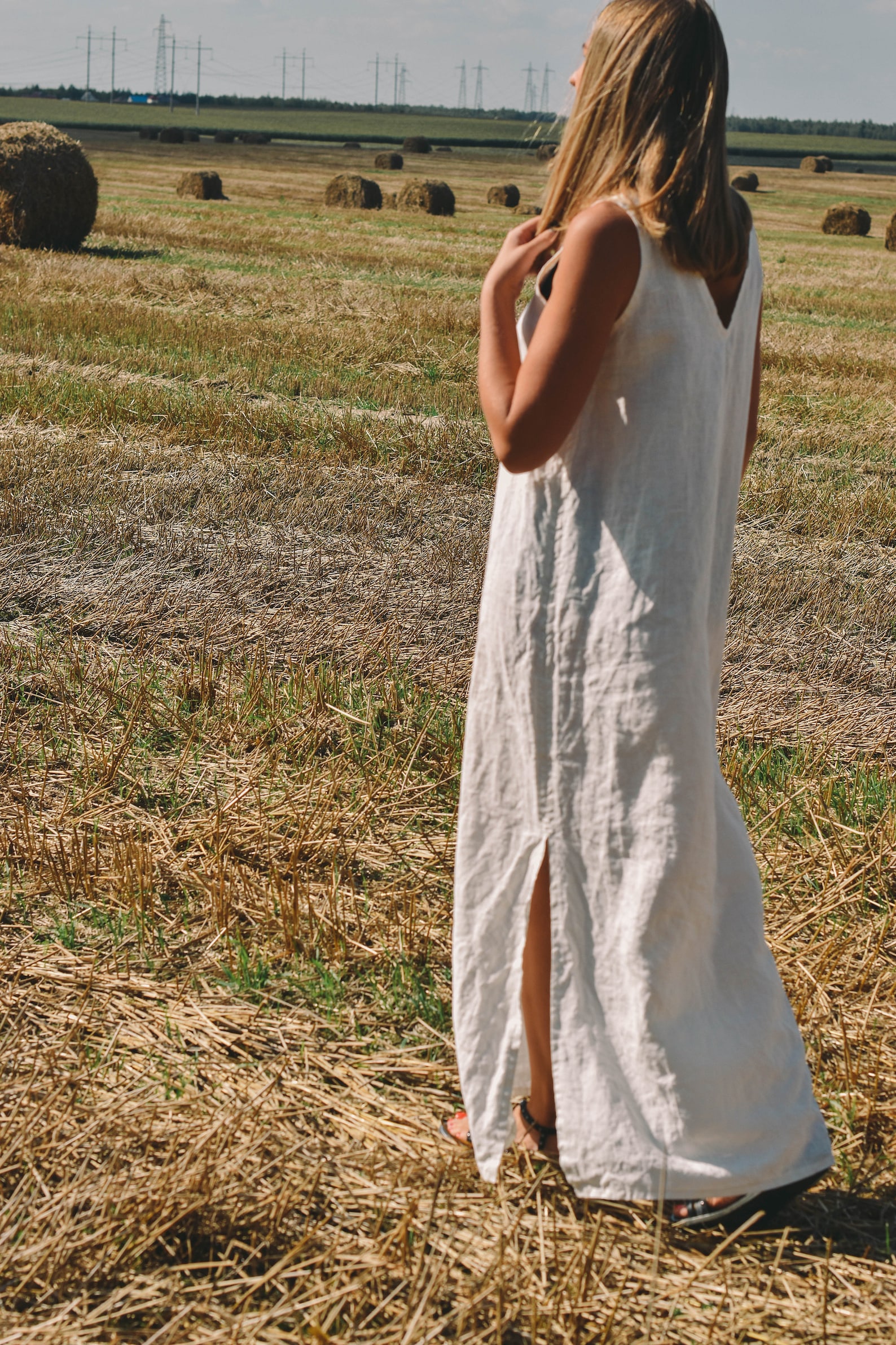 LINEN DRESS, Cocktail Dress, White Dress, Long Dress, Linen Dress, Maxi ...