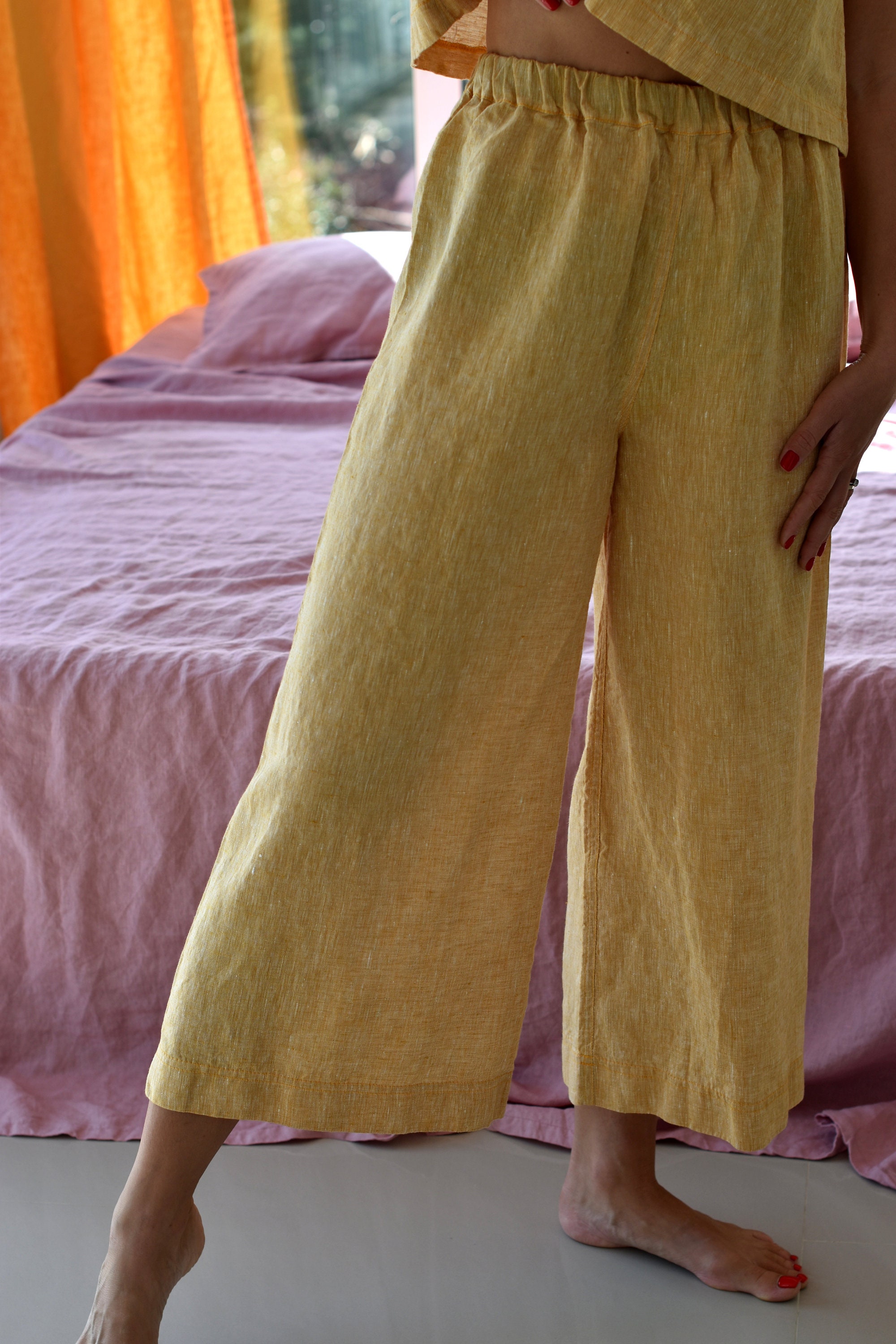 Linen HOME CLOTHES / Pajama Set Woman / Linen Pajama Set Linen - Etsy