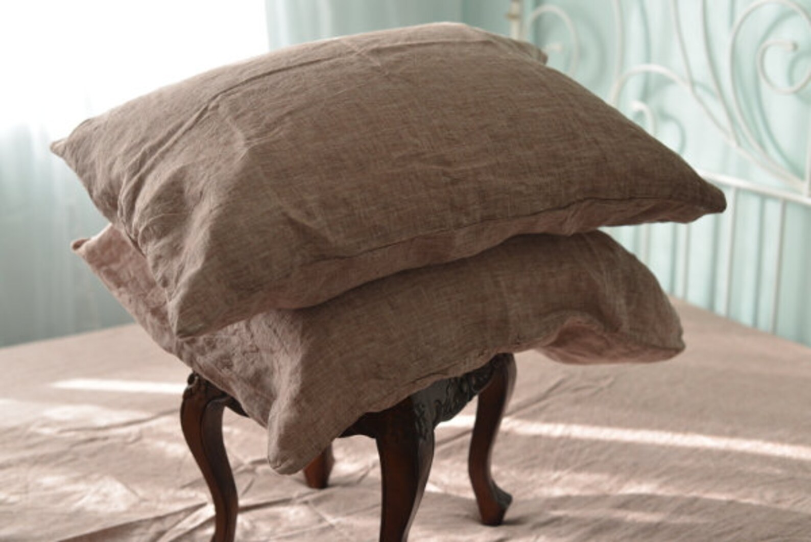 DUVET COVER Set & Pillow With Envelope Closures Rose Brown - Etsy