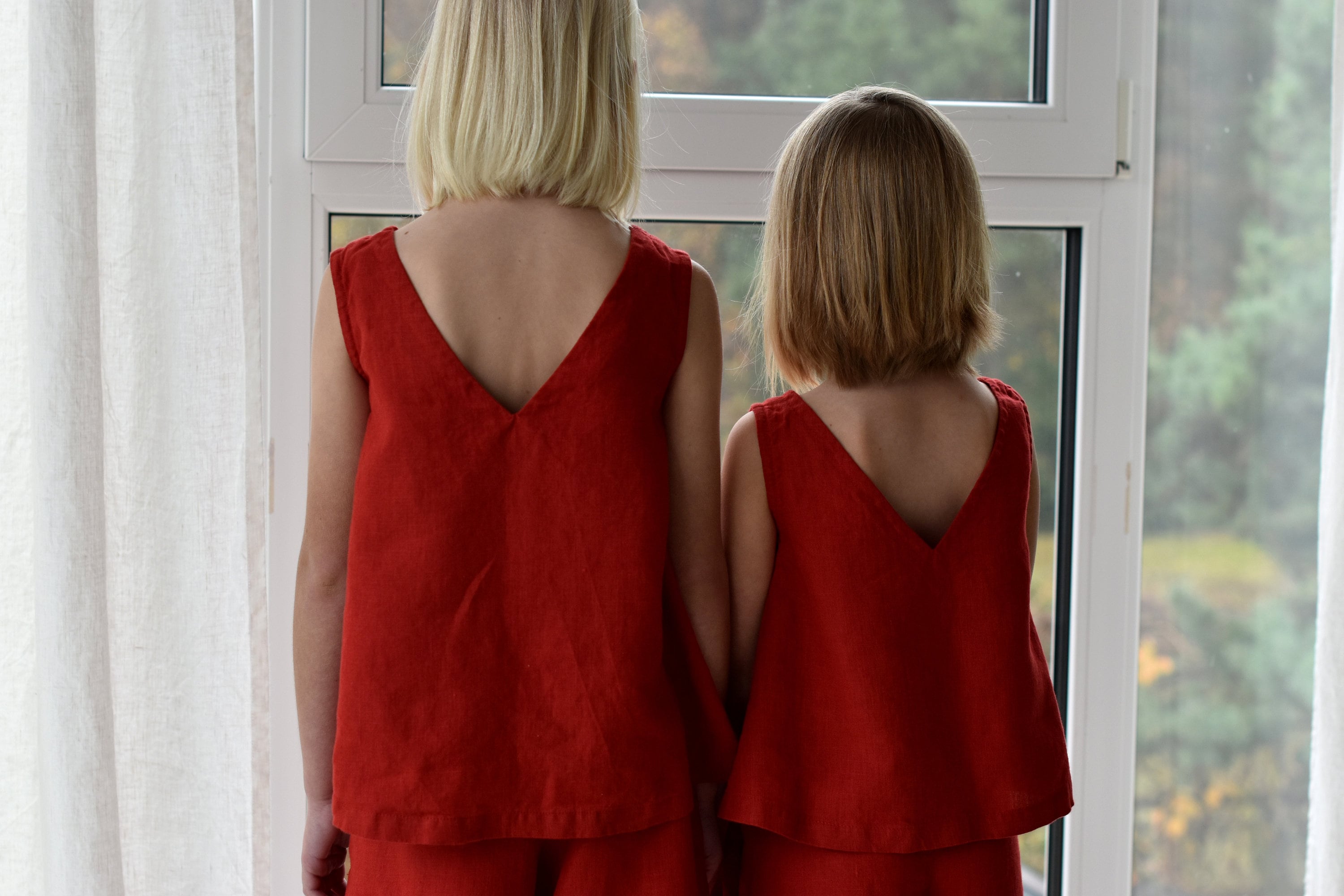 Linen PANTS & TOP for Kids / Set for Girl / Natural Clothing - Etsy