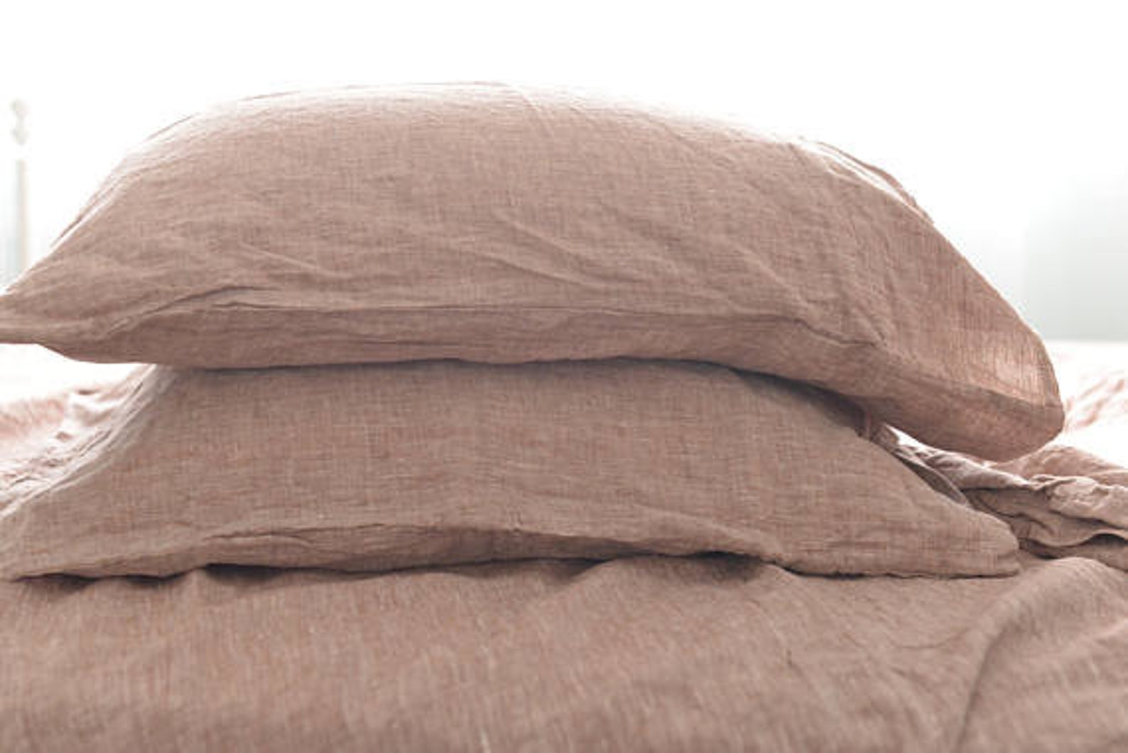 DUVET COVER Set & Pillow With Envelope Closures Rose Brown - Etsy
