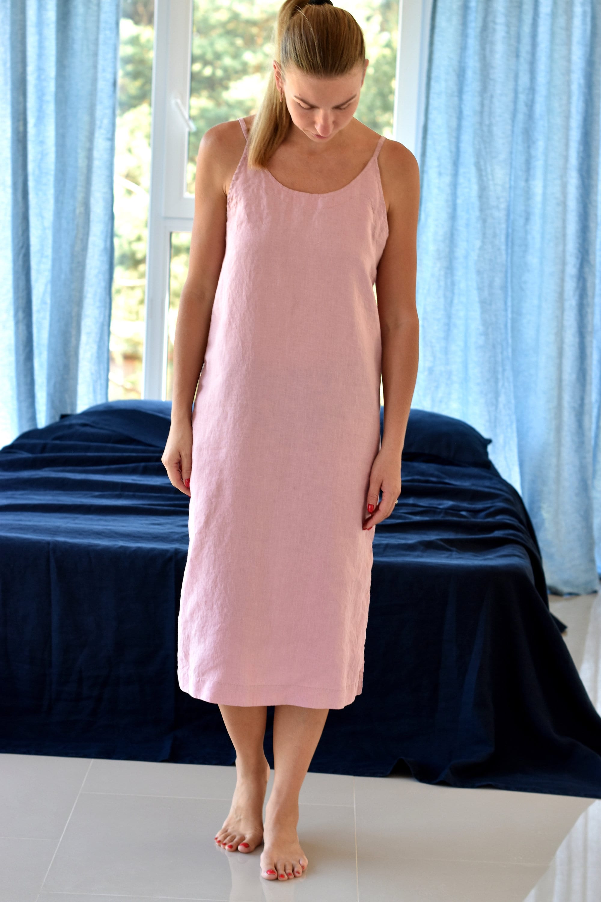 LINEN DRESS / Linen night dress / Linen nightgown / Slip linen | Etsy