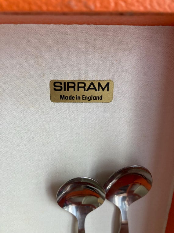 Vintage orange Sirram picnic set 1960s - Gem