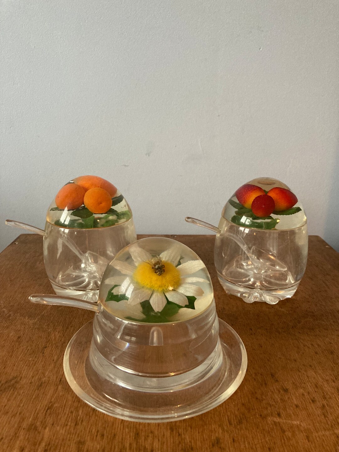 Vintage Lucite Jam Pots Honey Pots Preserve Jar Conserve Pot - Etsy