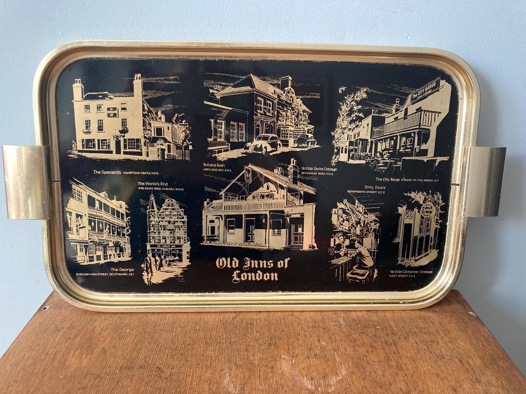 Vintage Woodmet Old Inns of London Tea Tray Made in England - Etsy
