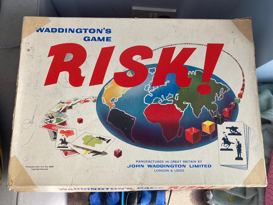 Vintage Waddington's Game Risk Board Game - Etsy