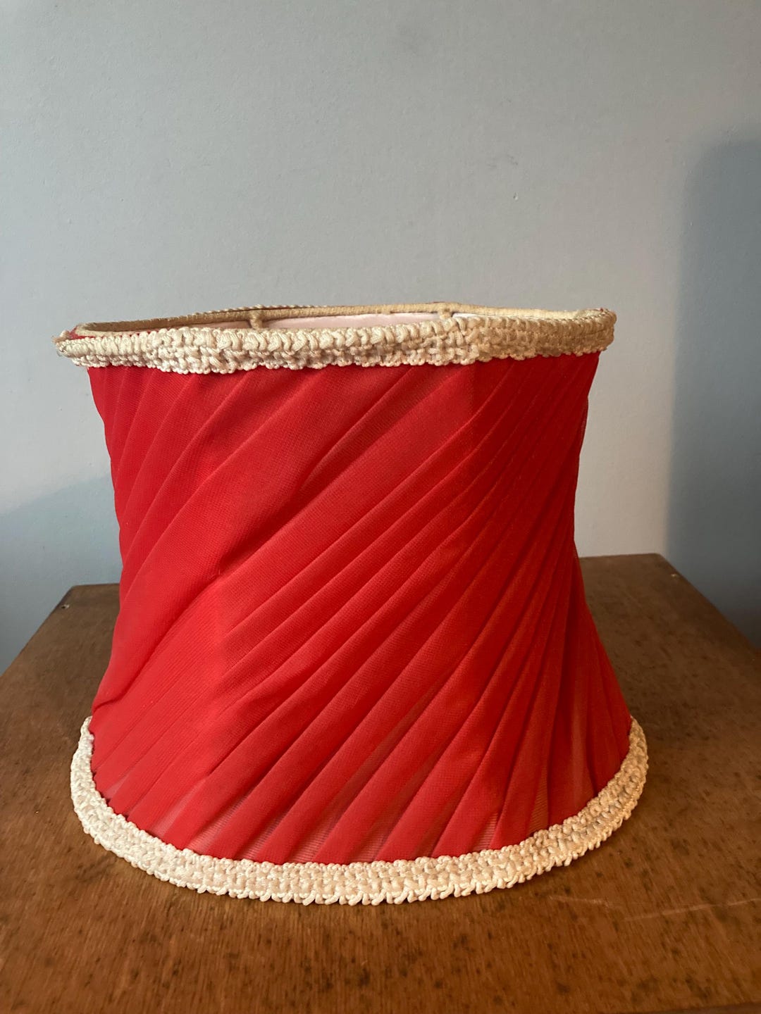 Vintage Red 1950s Lamp Shade - Etsy