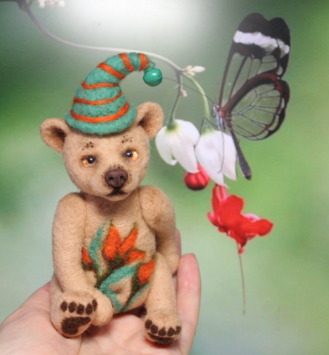 Needle Felted Bear, Ooak Collectible Toy, Artist, Handmade Bear - Etsy