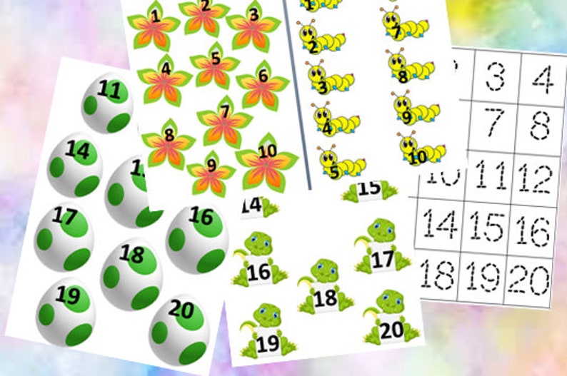 Matching Numbers File Folder Game Preschool Learning - Etsy