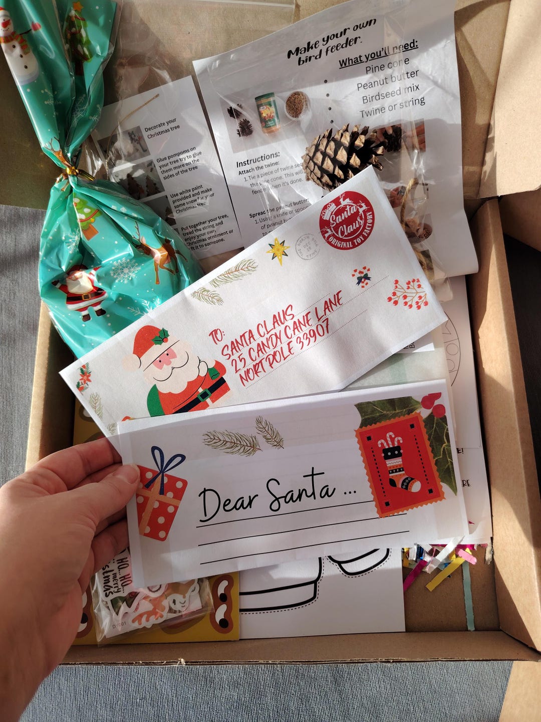 Deluxe Christmas Craft Box for Kids DIY Bird Feeder, Ornaments ...