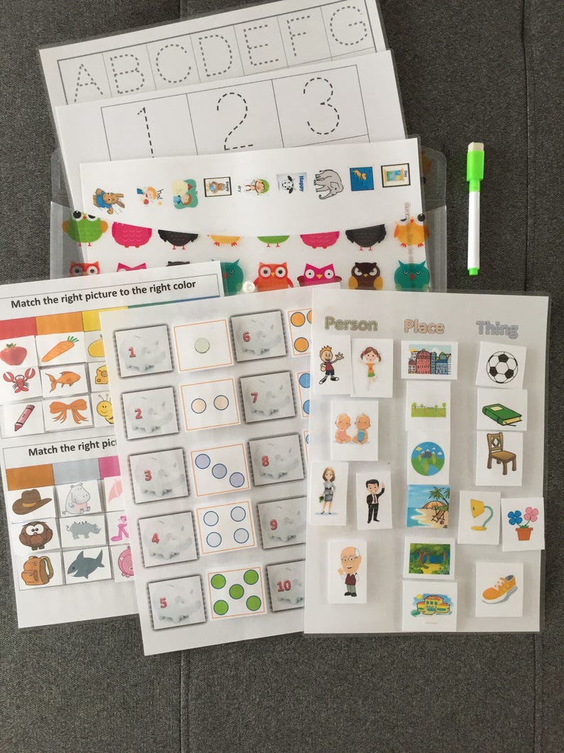 3 6 Year Old. Busy Book. Busy Bag. Learning Kit. Preschool - Etsy