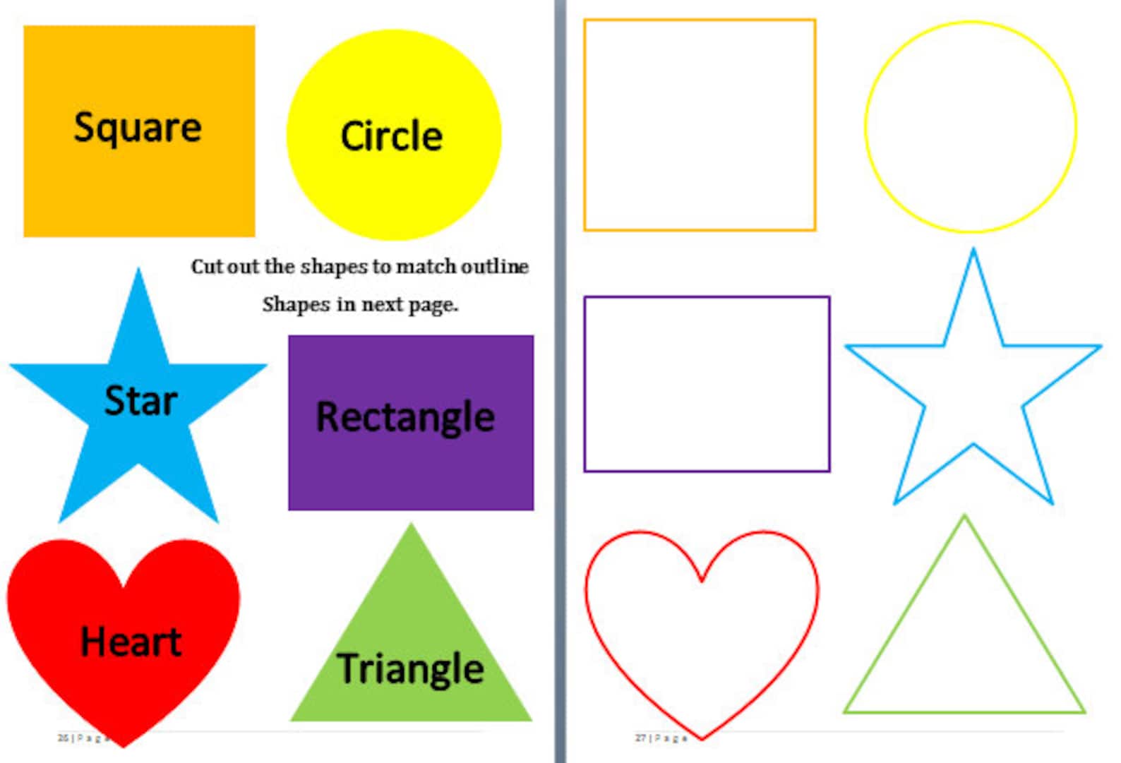 Learning Shapes, Shape Matching Game, Educational Preschool Printable ...