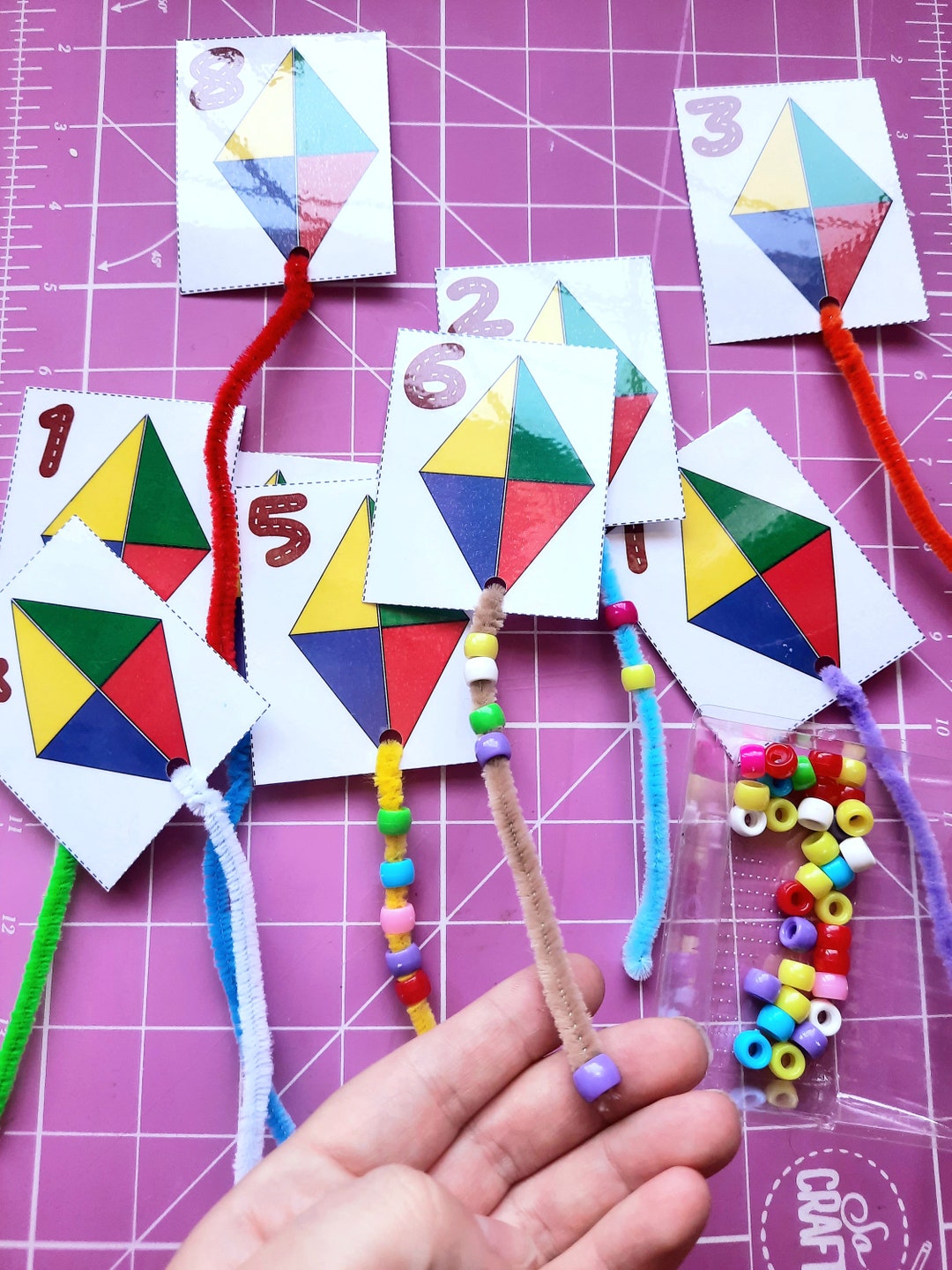 Printable Busy Bag Activity. Busy Bin Activity. PDF Kite Counting ...